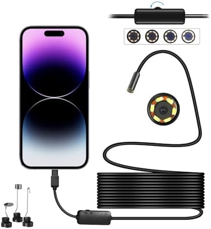 Endoscope Camera for iPhone 14/13/12/11 Pro/Pro Max,1920P Inspection ...