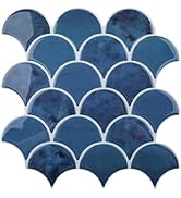 HOMEART Green Peel and Stick Backsplash Fish Scale Tile, Removable ...