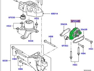 Amazon.com: Genuine Land Rover Engine Bracket Mount LR039527 LR2 Range ...
