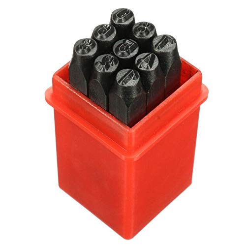 Letter Punch Set SENRISE 9PCS 3mm Number Punch Set Metal Alphabet Mark ...