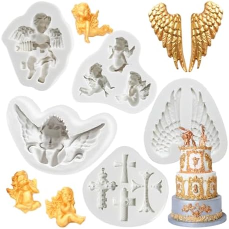 Amazon.com: YANQINMS Baroque Angel Fondant Molds Curlicues Scroll Lace ...