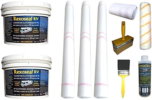 Rexoseal RV Roof Replacement Kit for RV's up to 20' Long - Liquid ...