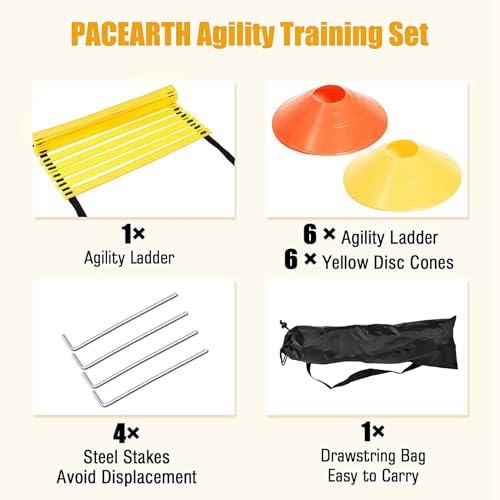 Kufughty Sports Speed Agility Training Set 48 Disc Cones 16 Steel ...