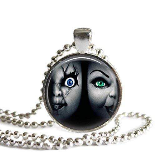 Amazon.com: Bride of Chucky 1 Inch Silver Plated Picture Pendant 24 ...
