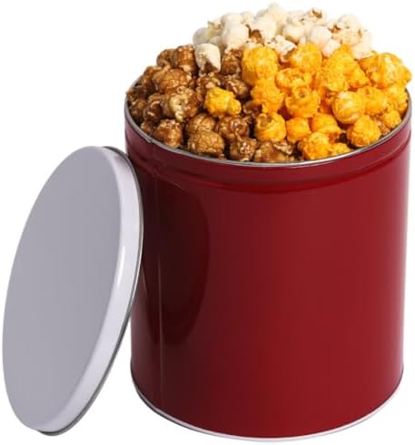 Amazon.com : Uncle Myron's Holiday Popcorn Tin - Caramel & Cheddar ...