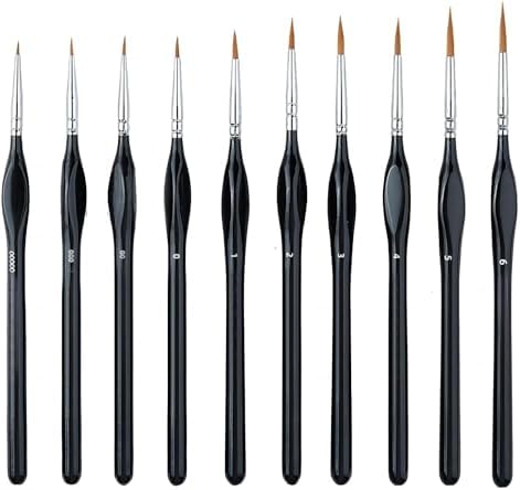 Detail Paint Brushs Set Miniature Brushes for Fine Detailing & Art ...