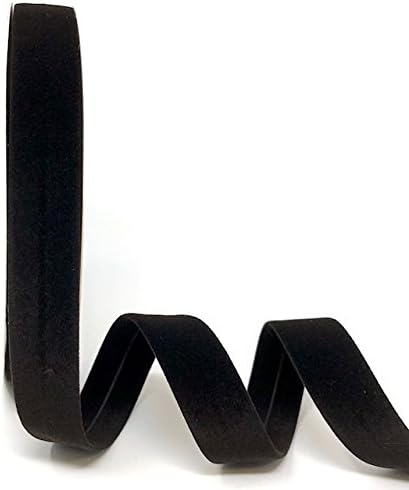 Byetsa Black 18mm Velvet Bias Binding on a 3m Length (N.B. This is a ...