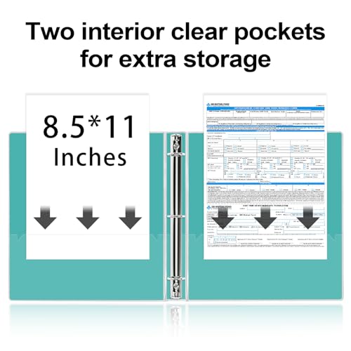 Snapklik.com : 3 Rings Binder For School Supplies, 1 Inch Round Rings ...