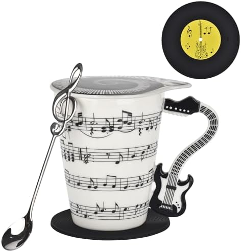 Amazon.com: Brand Guitar Mug - Musical Gift with Cool Music Lid ...