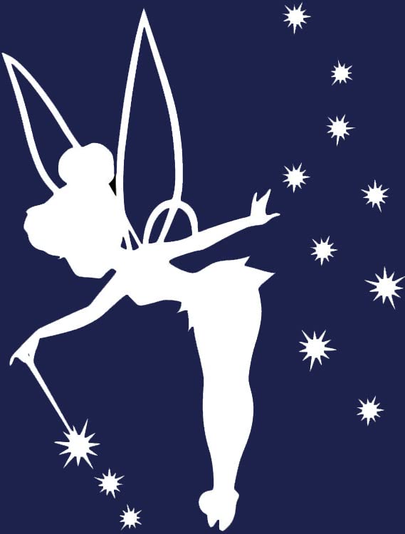 Tinkerbell Flying Outline
