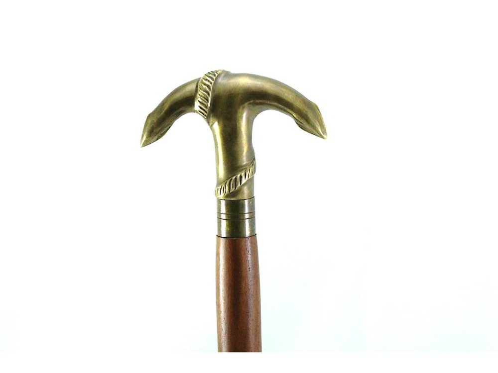 Anchor Cane Solid Brass Anchor Walking Stick Anchor Handle : Amazon.in ...