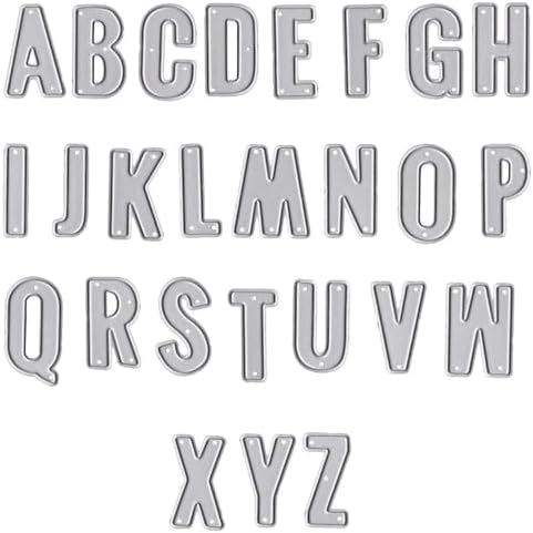 Amazon.com: Spellbinders Stitched Alphabet Die Bundle/Die Cutting for ...