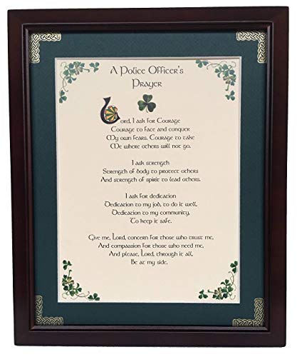 Amazon.com: A Police Officer's Prayer - Personalizable Framed Green ...