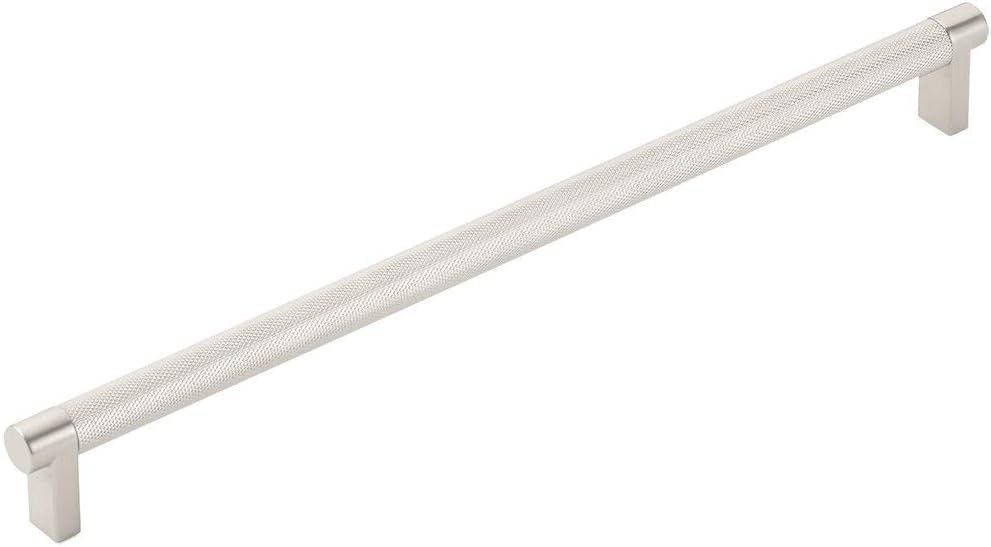 Emtek Select Knurled Cabinet Pull with Satin Brass (US4) Stem Finish ...