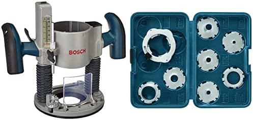 BOSCH RA1166 Plunge Router Base&BOSCH 8-Piece Router Template Guide Set ...