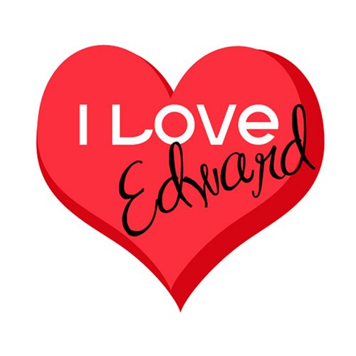 Amazon.com : QQCherry I Love Edward Heart Temporary Tattoos - 6 Tats ...