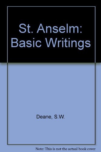 Amazon.com: Saint Anselm : basic writings : Proslogium, Monologium ...