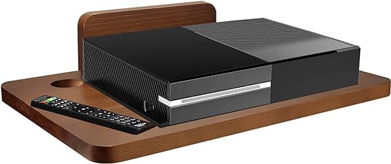 carpentray Floating Wall Mounted AV TV Shelf, Wooden DVD DVR Mount ...