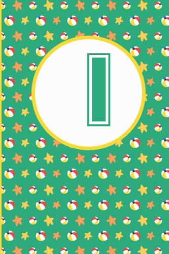 『I: Monogram Initial Alphapet Letter Beach Ball journal/Notebook, Beach ...