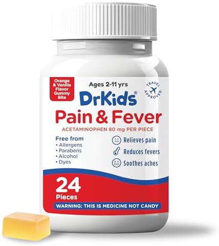 Amazon.com : Dr. Kids Children’s Pain and Fever Gummy Bite - Chewable ...