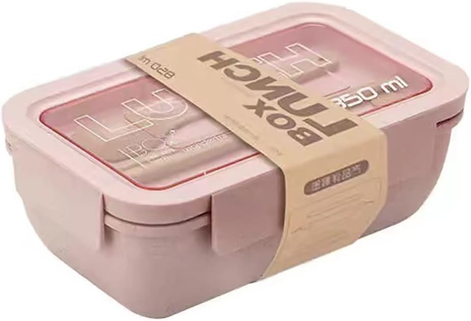 Amazon | お弁当箱 一段 弁当箱 おべんとう箱 850ml 大容量 おべんとう箱 お弁当箱 女性 ランチバッグ 仕切り付 べんとう箱 保温弁当箱 麦わら繊維 女性 男子 ランチジャー ...