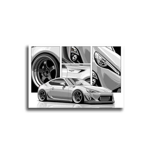 Amazon.com: JDM Import tuner Fan Art Drawing Compatible with GT86 Drift ...