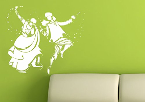 Buy Home Decor Tattoos Raas Garba Wall Stickers 40x30 Inch Online at ...