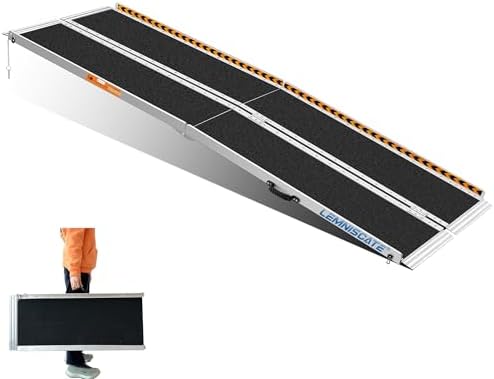 Amazon.com: HOMCOM Wheelchair Ramp, 8FT Foldable Threshold Ramp ...