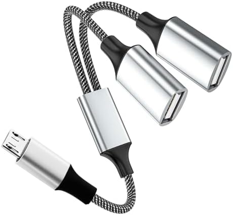 Amazon.com: ELECTOP Micro USB Female to 2 Micro USB Male Splitter Cable ...