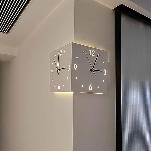Amazon.com: LEVDRO Double Sided Corner Clock, Sensor Luminous Corner ...