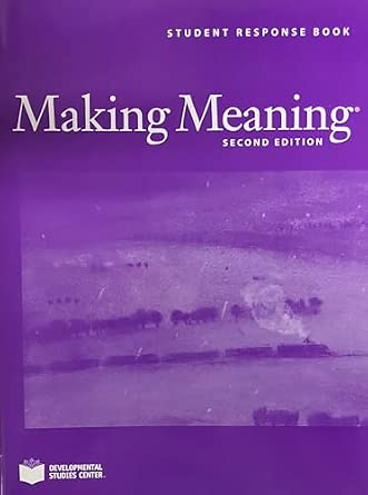 Making Meaning 2nd Edition Student Response Book, Gr 4: Amazon.co.uk ...