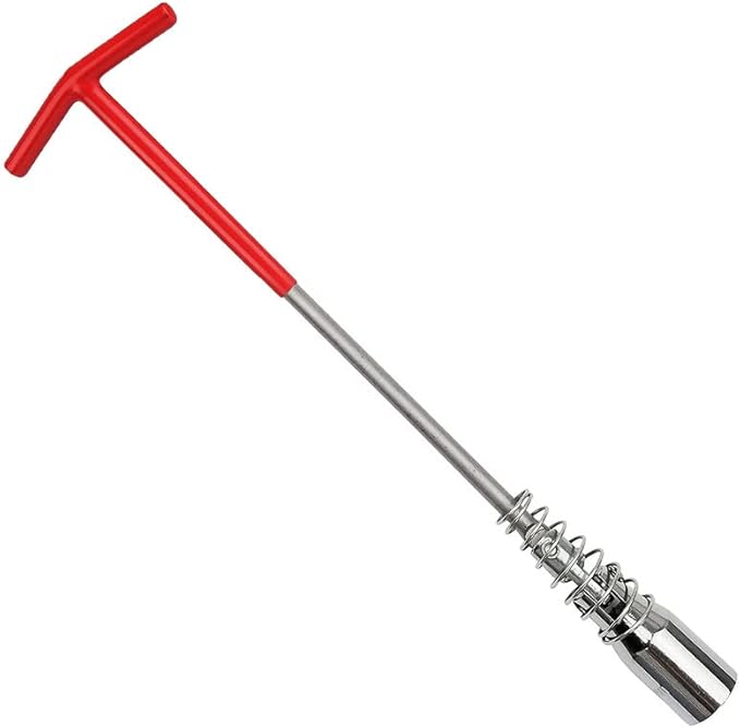 Spark Plug Wrench, 3/8 Inch (14mm) T-Handle Universal Joint Spark Plug ...
