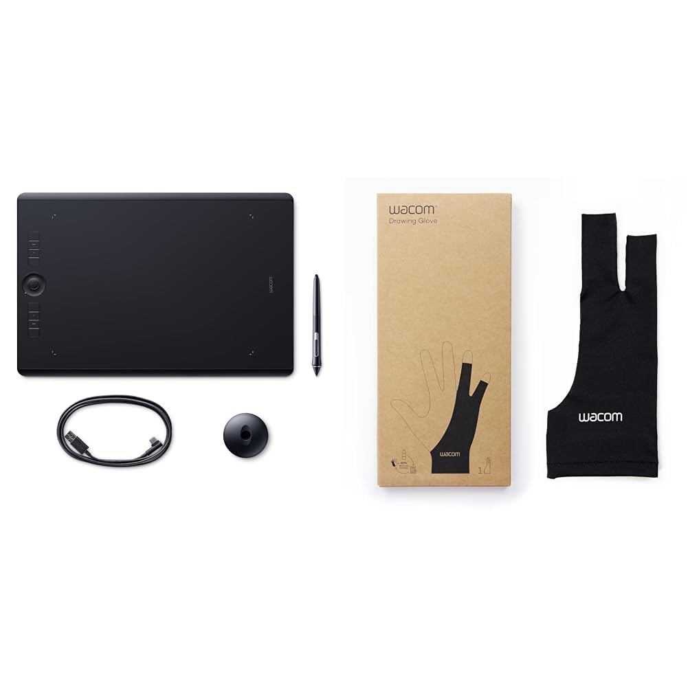 Wacom Intuos Pro L Black with Bluetooth – Drawing Tablet with Pen ...