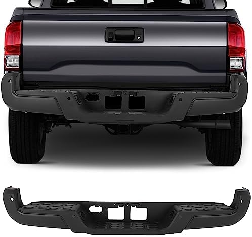 Amazon.com: SCITOO Steel Black Rear Step Bumper Replacement for 2016 ...