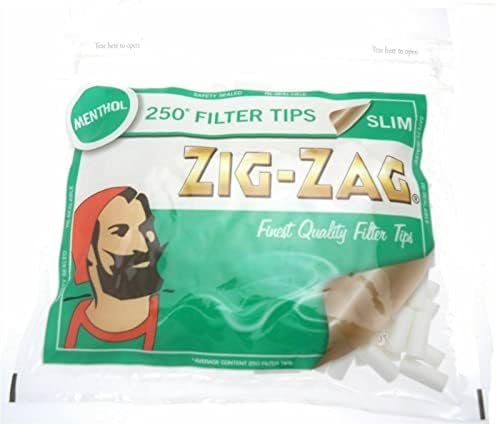 1250 Tips - Zig ZAG Menthol Slim Filters Tips Packs - 250 Tips Pack X 5 ...