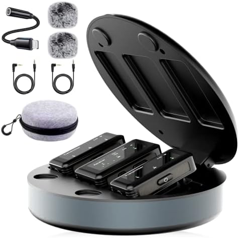 Amazon.com: SMEIWANR Wireless Microphone for iPhone Android Camera ...