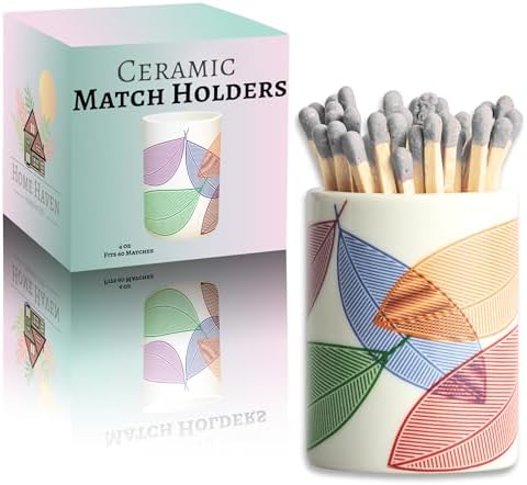 Amazon.com: Decorative Ceramic Match Holder with Striker Pads ...