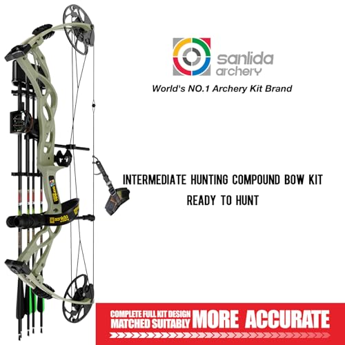 Sanlid Archery Dragon 10 Compound Bow Package for 27-30 Draw Length, 50 ...