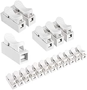 Amazon.co.jp: 20pcs Spring Wire Connectors CH12 Quick Connector Press ...