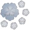 ORNOOU 6 Pieces Large Silicone Flower Coaster Resin Casting Making Mold Resin Coaster Molds ...