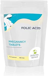 Folic Acid 400mcg Vitamin B9 Pregnancy 180 Tablets - Essential Prenatal ...