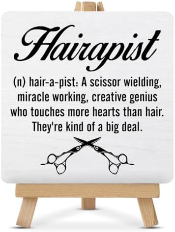 Amazon.com: Salon Decor Hairstylist Gifts Rustic Hairapist Definition ...