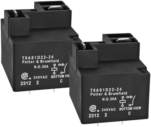 Amazon.com: Relay T9AS1D22-24 (Pack of 2) - 30A 4Pins SPST-NO 240VAC ...