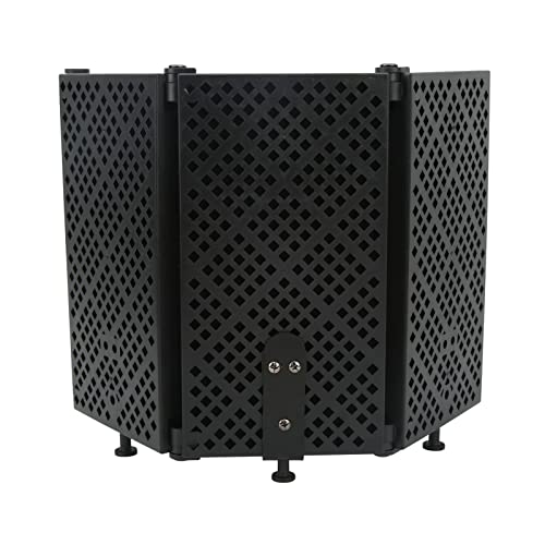 Microphone Sound Isolation Shield Foldable Studio Recording Microphone ...