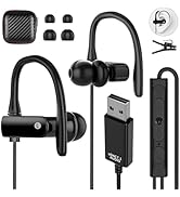Amazon.com: USB Headset with Microphone for PC 7.5 Ft Cable, USB A ...