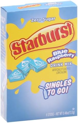 Amazon.com: STARBURST SINGLES TO GO BLUE RASPBERRY DRINK MIX