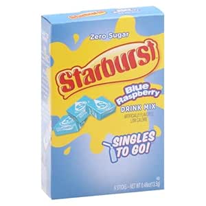Amazon.com: STARBURST SINGLES TO GO BLUE RASPBERRY DRINK MIX