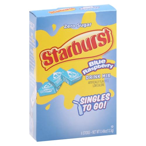 Amazon.com: STARBURST SINGLES TO GO BLUE RASPBERRY DRINK MIX