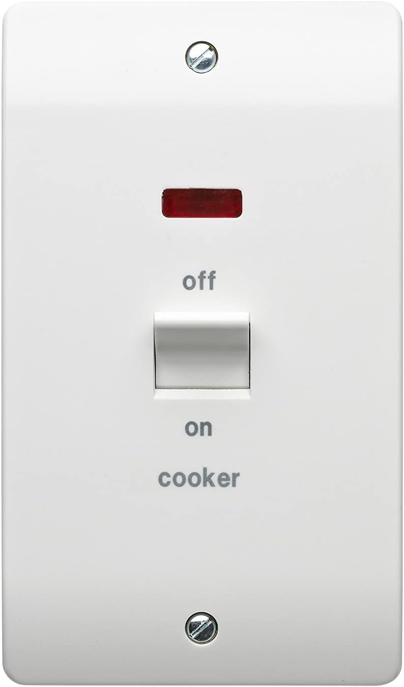 MK K5215CKWHI 45 amp 2-Gang Double-Pole Cooker Switch : Amazon.co.uk ...
