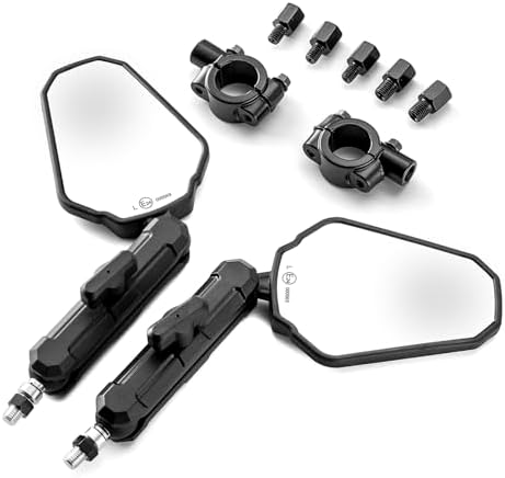 Amazon.com: Mofun Adventure Motorcycle Mirrors Fit 7/8" Handlebar M8 ...